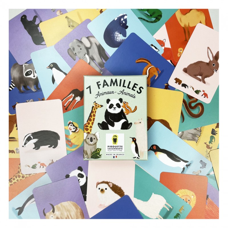 Card game "7 Families Animals" made in France