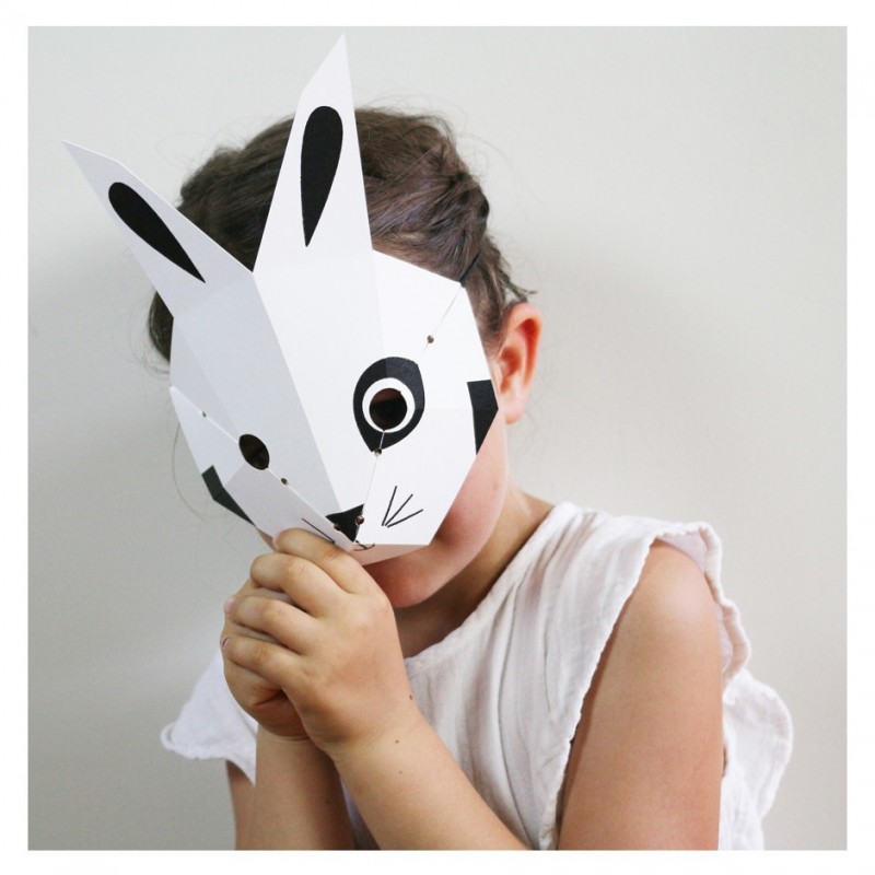 Paper forest masks creative activity made in France